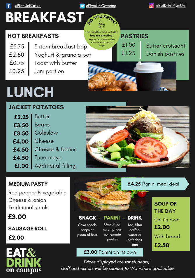 Campus Dining Options at the University of Plymouth | uhomes